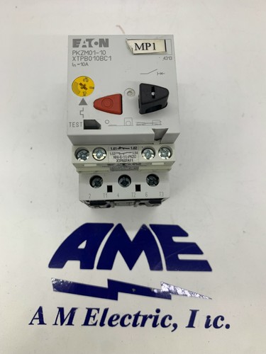Eaton PKZM01-10 XTPB010BC1 Circuit Breaker 6.3-10 A w/ N.O and N.C ...