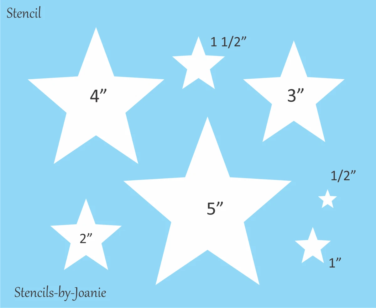 Different Sized Stars Template