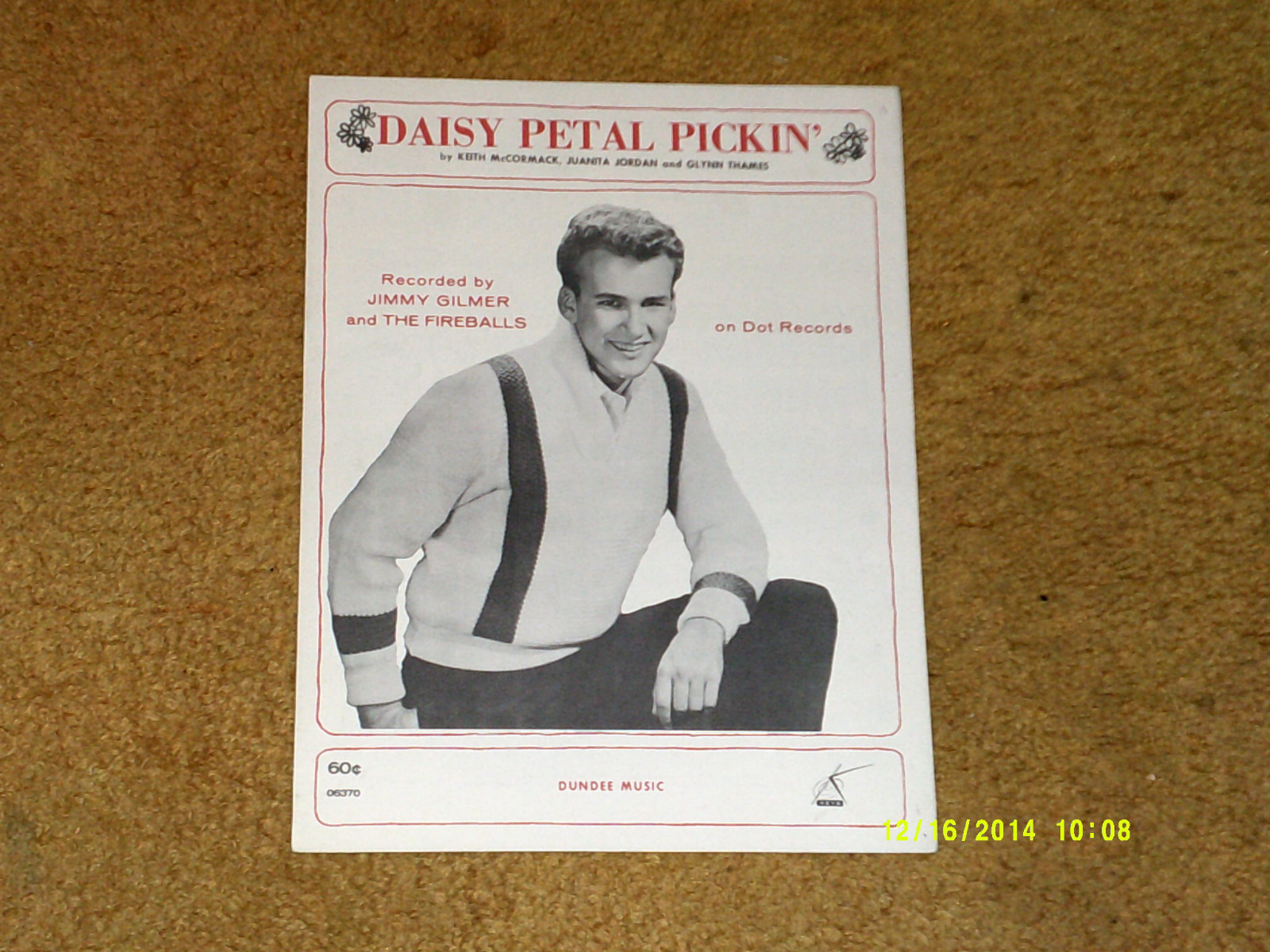 Jimmy Gilmer & Fireballs sheet music Daisy Petal Pickin' 1964 4 pages ...