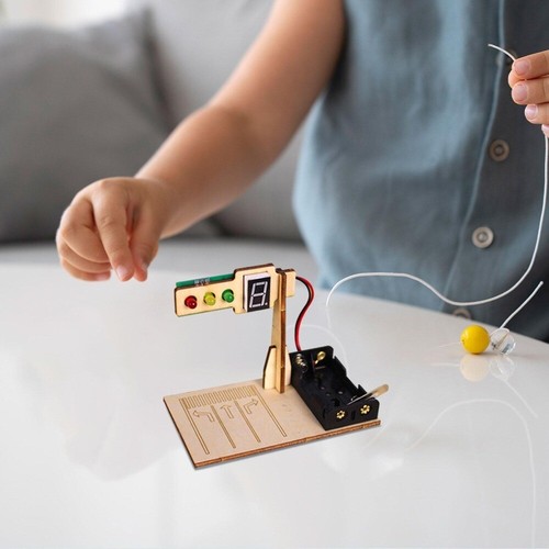 Intelligence DIY Toy Traffic Light Handmade Material Children's Day ...