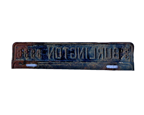 Vintage 1953 Burlington NC City Topper License Plate Tag Original #5986 ...
