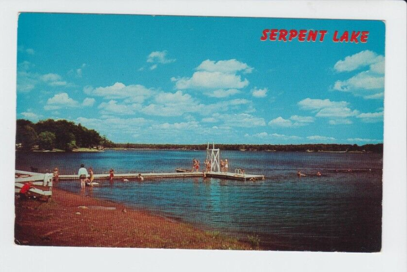Postcard MN Crosby Deerwood Minnesota Serpent Lake Swimmers G4 | eBay