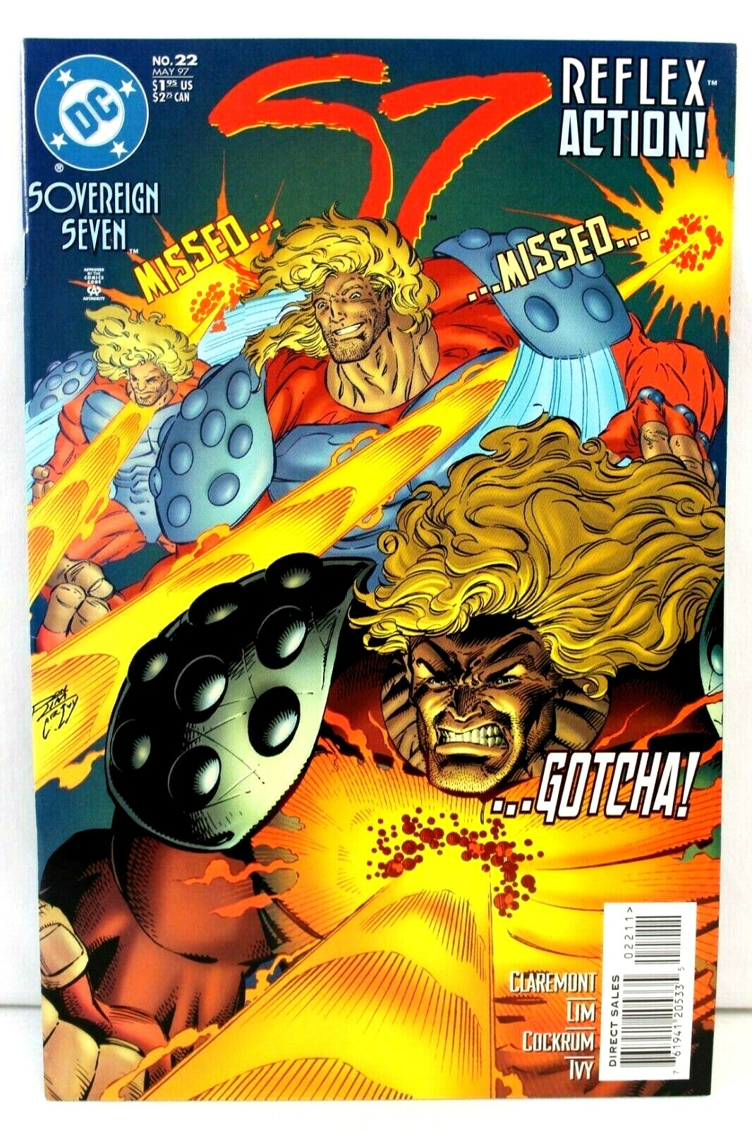 Sovereign Seven S7 #22 Reflex Action 1997 Comic DC Comics F- | eBay