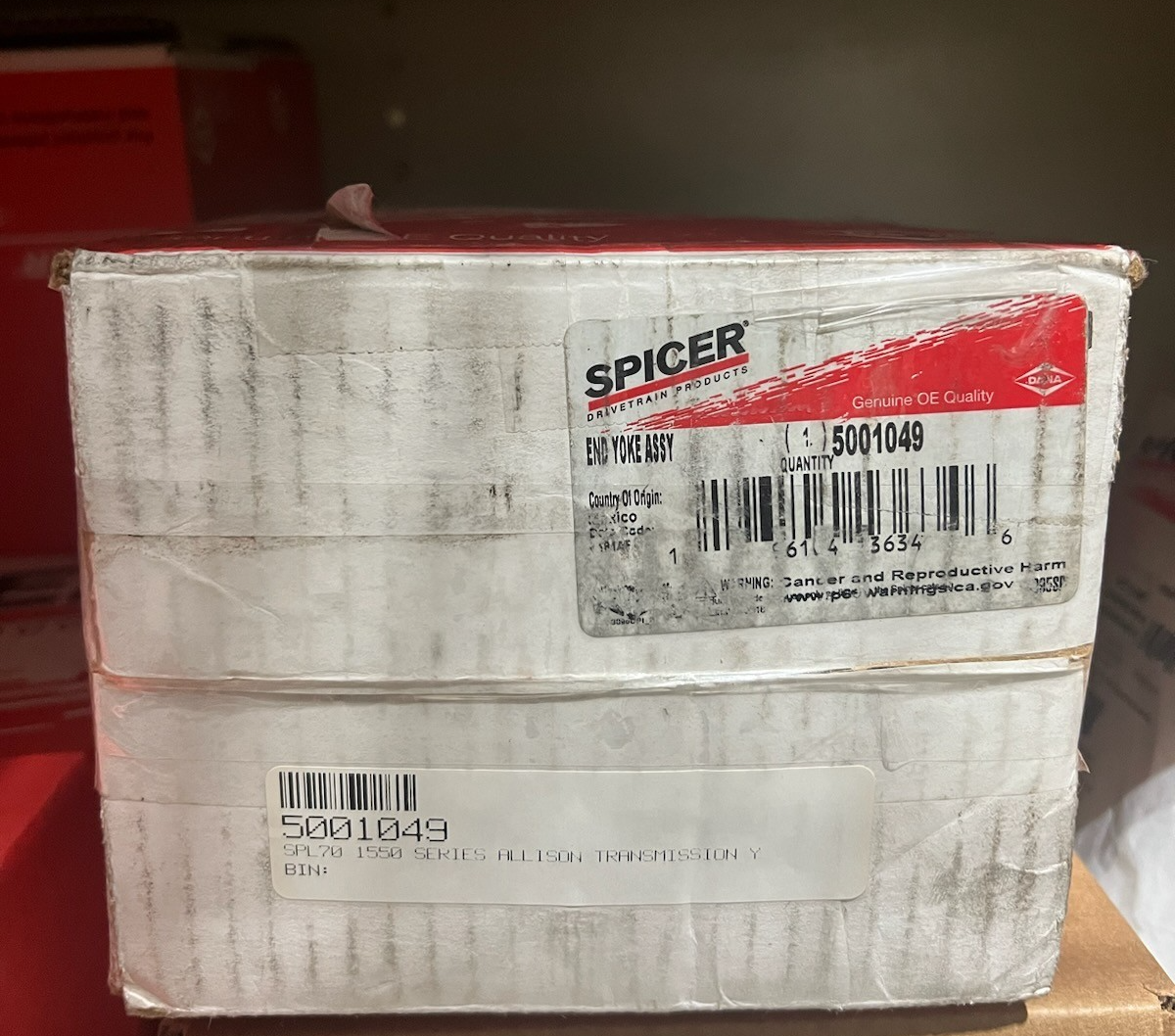 5001049 DANA SPICER SPL70 1550 SERIES ALLISON TRANSMISSION YOKE HALF R ...