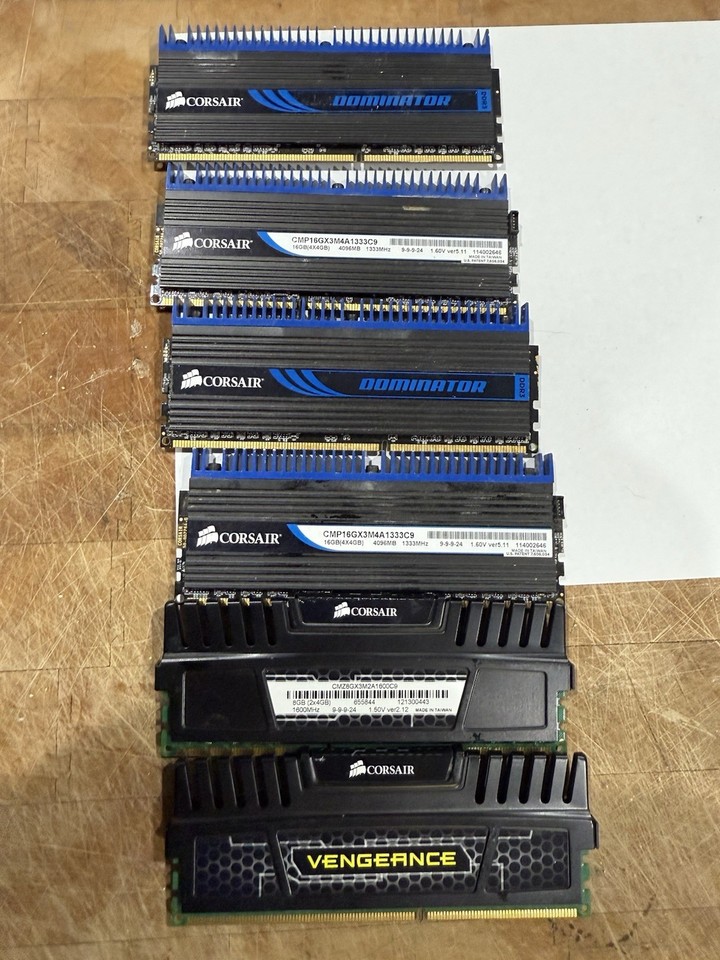 Corsair Dominator /vengeance, Ram ,6 Pcs. Un-Tested | eBay
