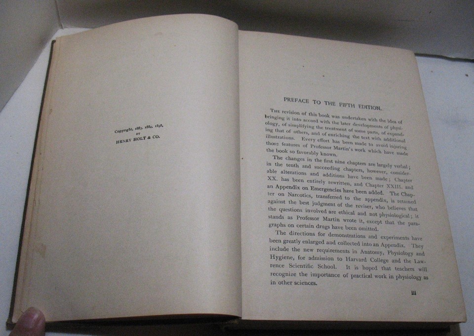 1902 The Human Body Fifth Edition by Henry Newell Martin pub by Henry ...