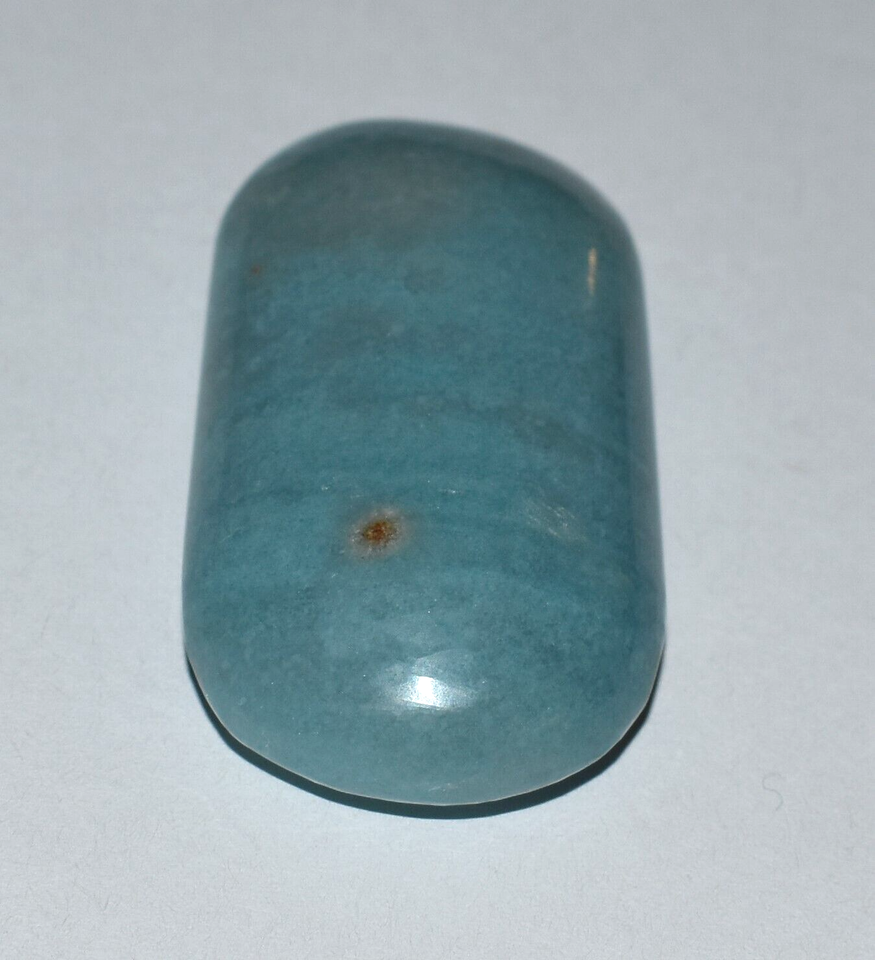 Troilite Crystal Palm Worry Stone Hand Carved Polished Nice Blue Color ...