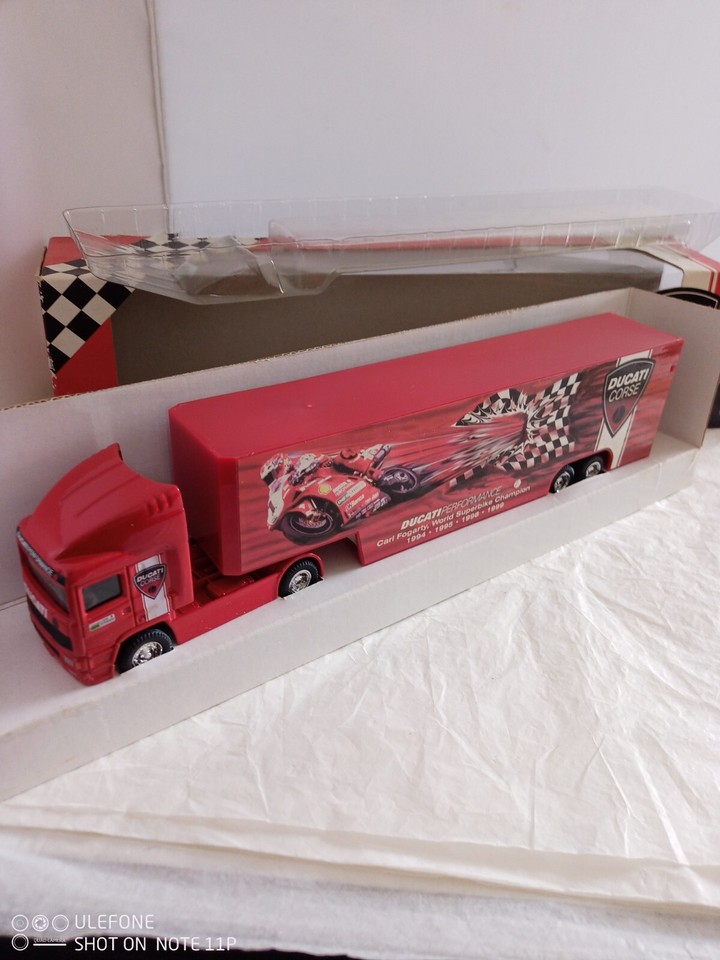 Corgi -TY86802 ERF Race Transporter-Ducati | eBay