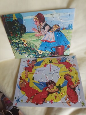 2X Vintage Frame-tray Frame Tray Puzzles made Japan 1940’s Jigsaw ...