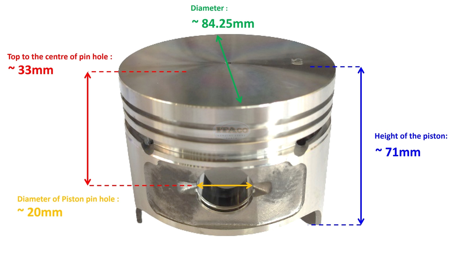 OEM Japan Piston 224-23402-23 33 Robin Subaru Motor EY40 OS 0.25 84 ...