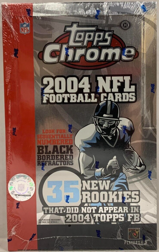 2004 TOPPS CHROME NFL FOOTBALL HOBBY BOX 24 PACKS ELI MANNING RC NEW ...