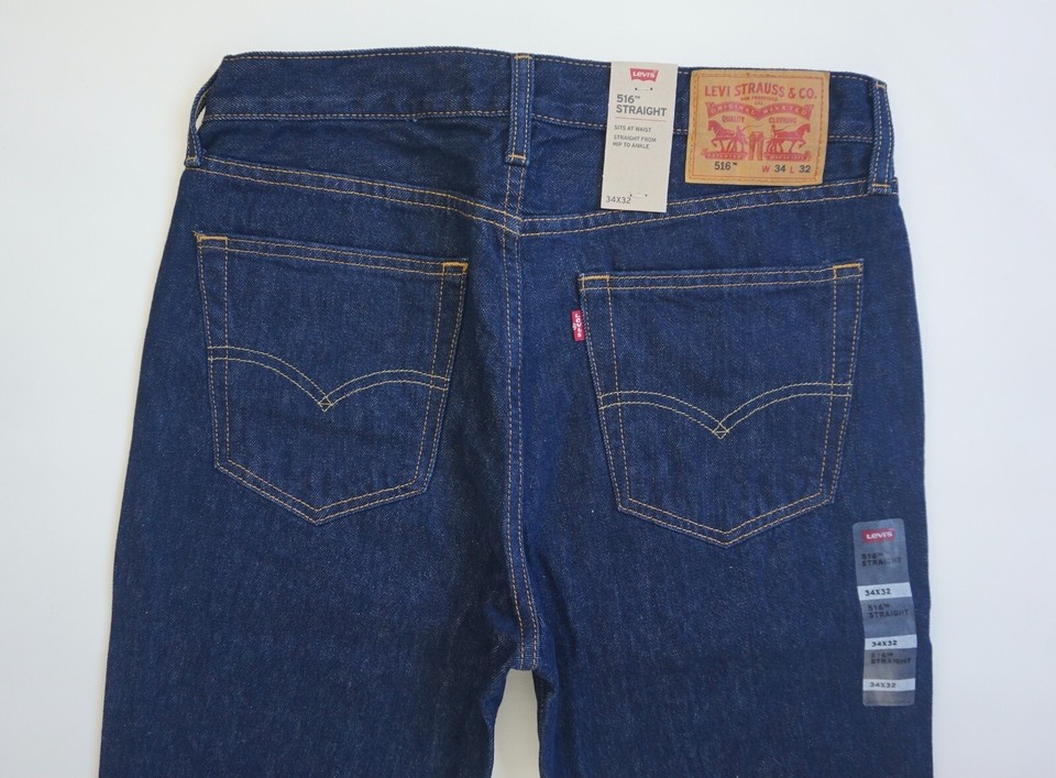 LEVI'S 516 RINSE STRAIGHT FIT Jeans Men's, Authentic BRAND NEW ...