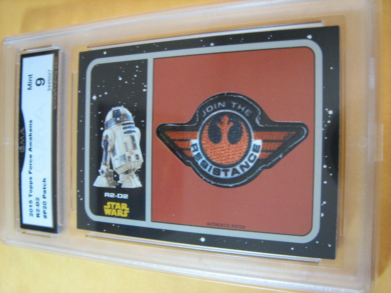 R2-D2 2015 TOPPS STAR WARS FORCE AWAKENS PATCH # P20 GRADED 9 L@@@K | eBay