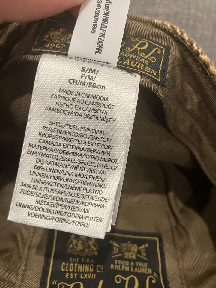 Polo Ralph Lauren - The Morehouse Collection - Newsboy Cap - Size 58 cm ...