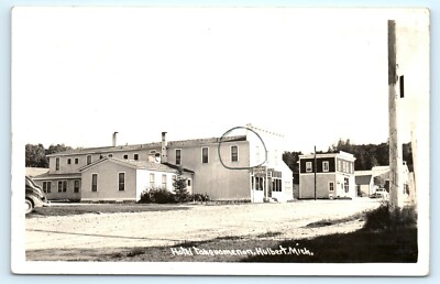 POSTCARD RPPC Hotel Tahquamenon Hulbert Michigan 1940 | eBay