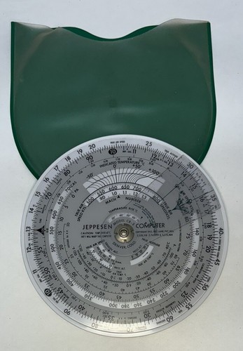 Jeppesen Compact Flight Computer Model CR-3 with Case Aviation Circle ...
