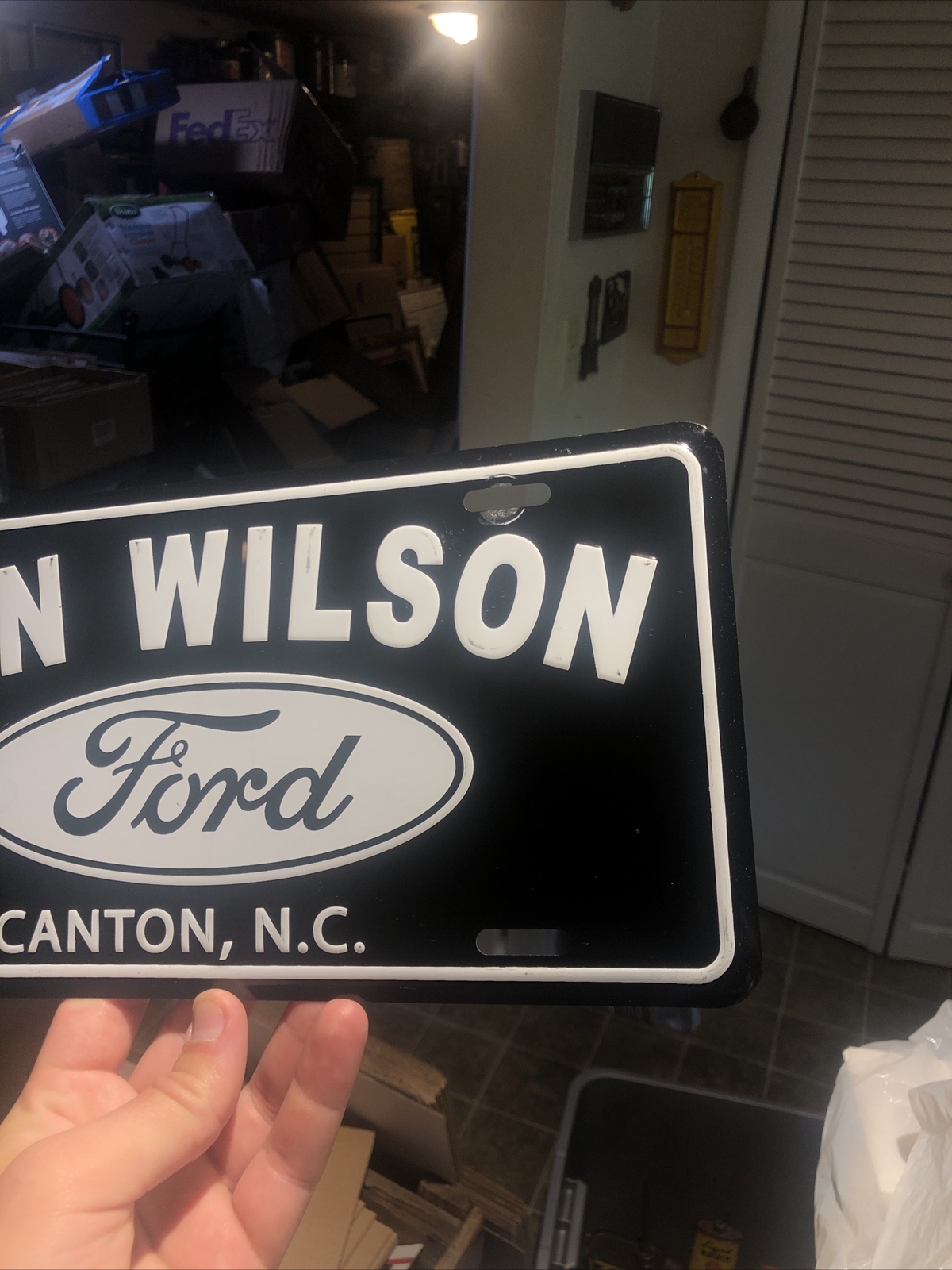 1990s Ken Wilson Ford Dealership License Plate Booster Souvenir Canton ...