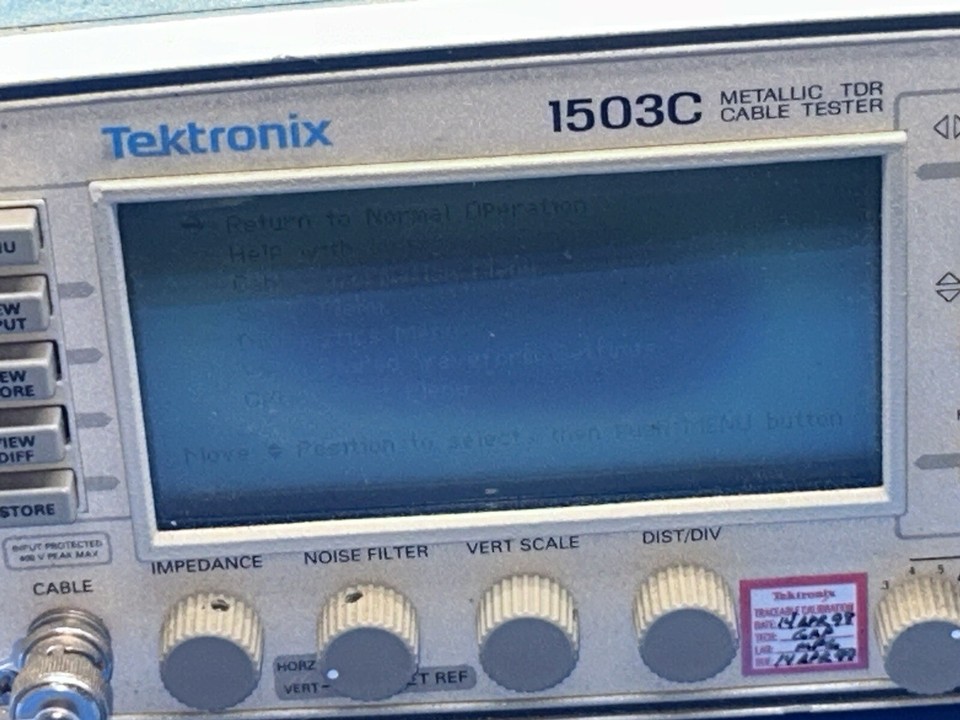 TEKTRONIX 1503C METALLIC TDR CABLE TESTER "DARK SPOT ON SCREEN" | eBay