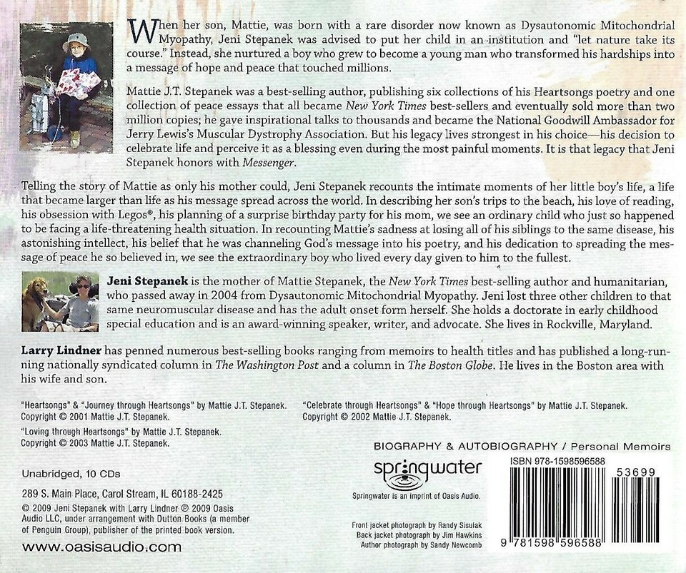 Messenger: The Legacy of Mattie J. T. Stepanek and Heartsongs (CD ...