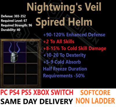 PC PS4 PS5 XBOX SWITCH NL NightWing's Veil Diablo 2 Resurrected D2R ...