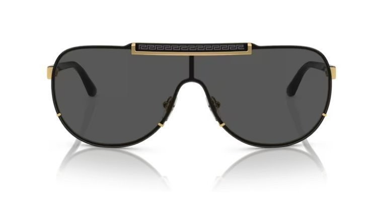 VERSACE VE2140 100287 40mm Gold Gray Men's Sunglasses | eBay