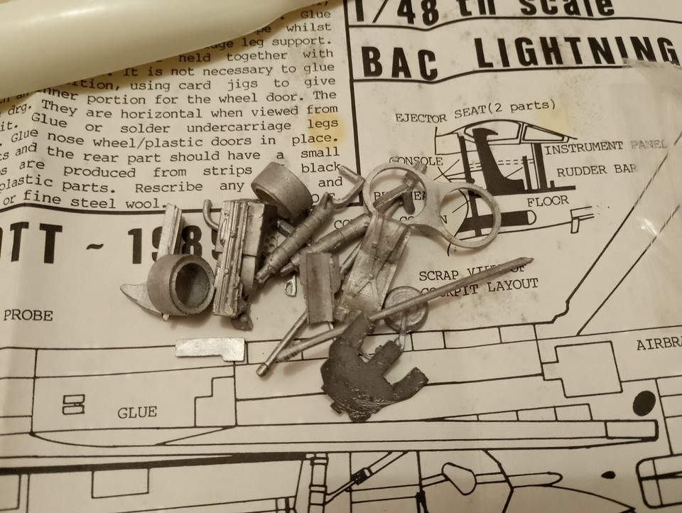 Vac-Form Plastic Model Kit English Electric Lightning F6 1:48 +white ...