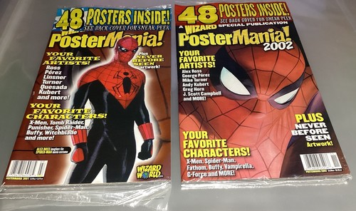 2 WIZARD POSTERMANIA! 2001 & 2002 48 Posters Each - Various Artist ...