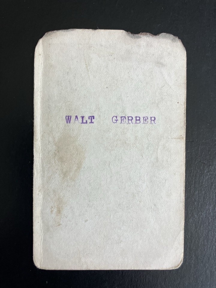 1922 Auto on Shoulders Strip Cards W575-2 Walter “Wally” Gerber St ...