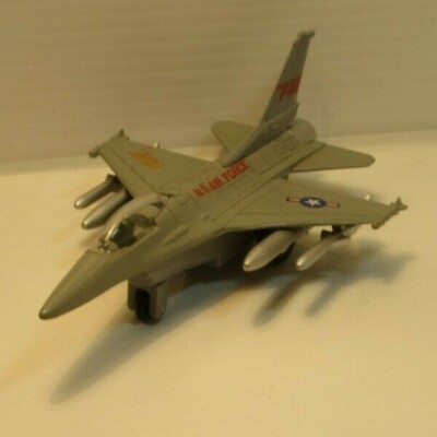 Lockheed Martin F-16 Falcon US Aircraft Toysmith Pull Back Toy Gray | eBay