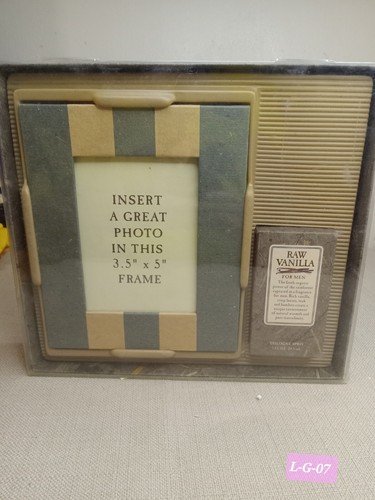 RAW VANILLA COTY COLOGNE FOR MEN & PHOTO FRAME 3.5"X 5" PERFUME SPRAY 1 ...