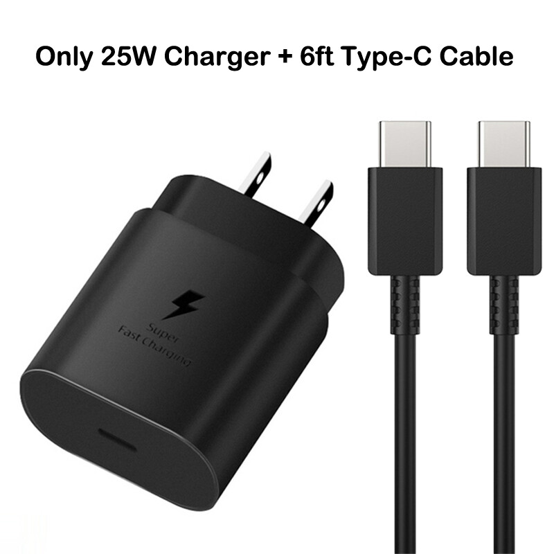 25W Type USB-C Super Fast Wall Charger &Cable For Samsung A16 A15 5G ...