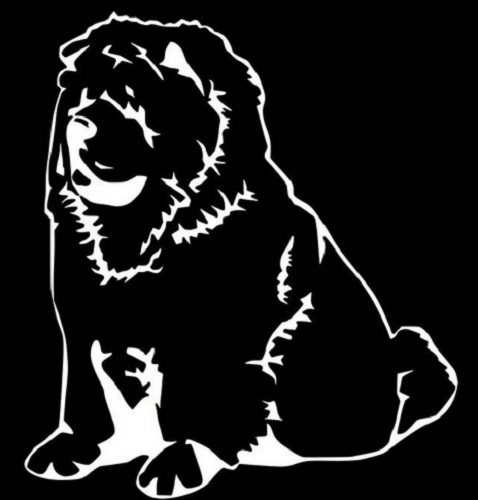 2 Aufkleber Chau Chau dog Auto Sticker Decal 14 cm Tuning JDM Hund ...