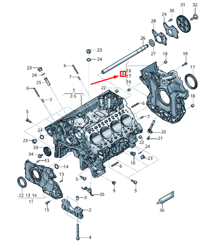 NEW AUDI Q7 4M REAR ENGINE TIMING SEALING FLANGE 06M103173R NO DUTY TO ...