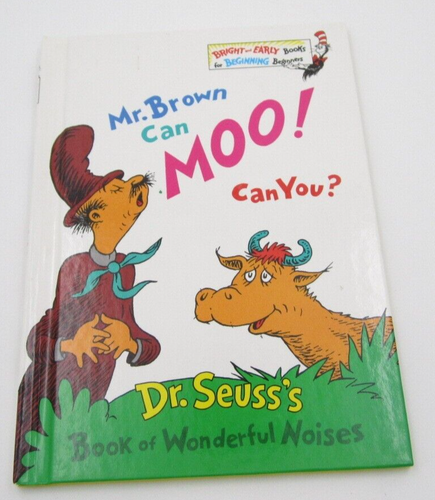 Vtg 1970 Dr Seuss's Mr Brown Can Moo! Can You? Children Book | eBay