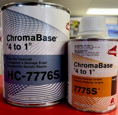 CROMAX Quart ChromaBase 4 to 1 HC 7776S Snap Dry Clear Coat With ...