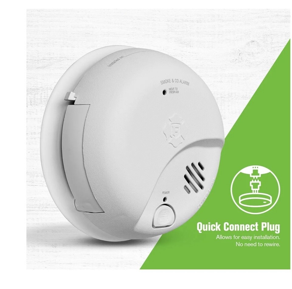 First Alert SMICO100-AC Interconnect Hardwire Combination Smoke ...