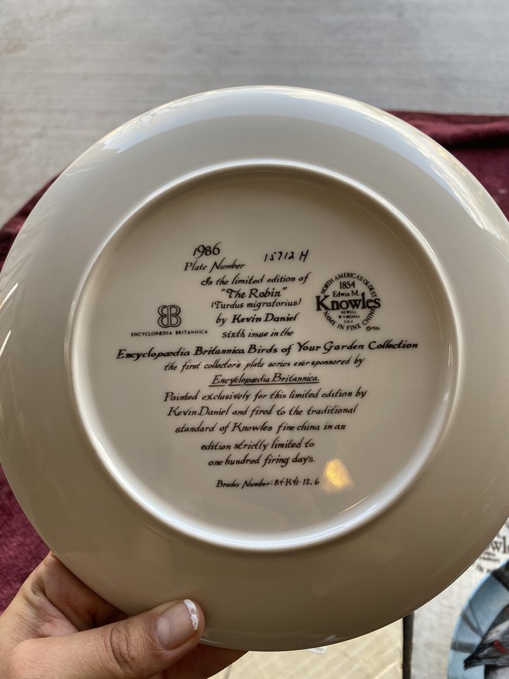 Edwin M. Knowles Kevin Daniels Birds of Your Garden Decorative Plates ...
