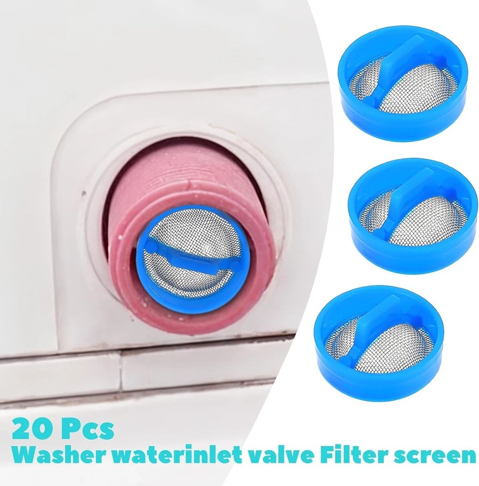 20PCS Washing Machine Water Filter Inlet Valve Hose Screen Replacement ...