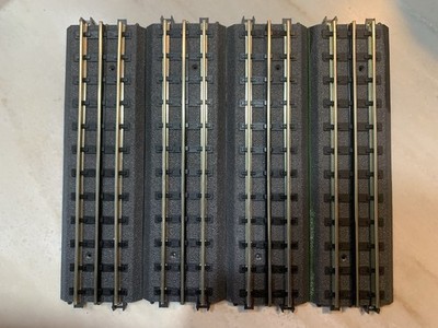 LOT OF 4 MTH REAL TRAX 10" STRAIGHT TRACK SECTIONS 40-1001! O GAUGE ...