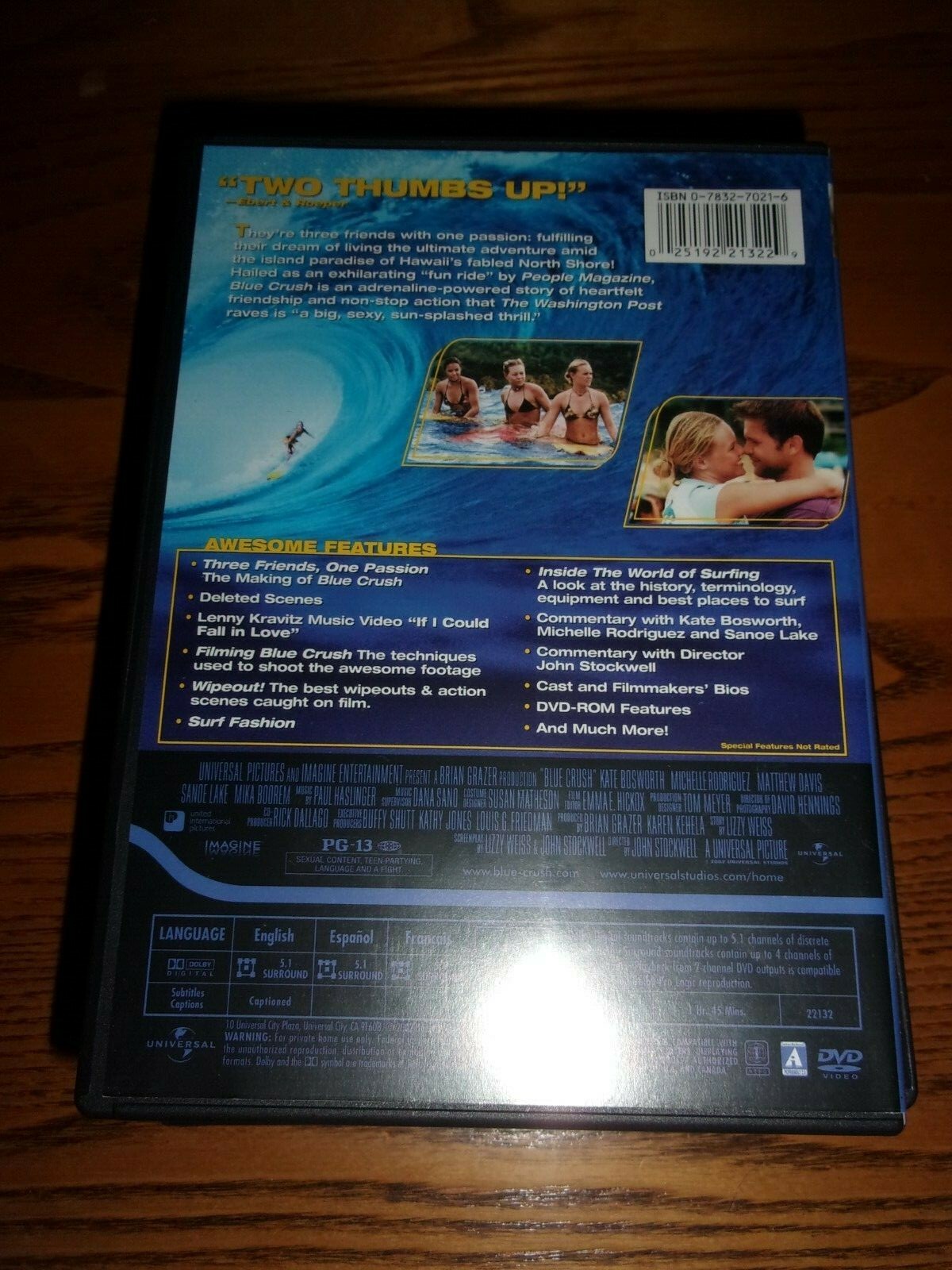 BLUE CRUSH - COLLECTOR'S EDITION DVD - WATCHED ONCE!! | eBay