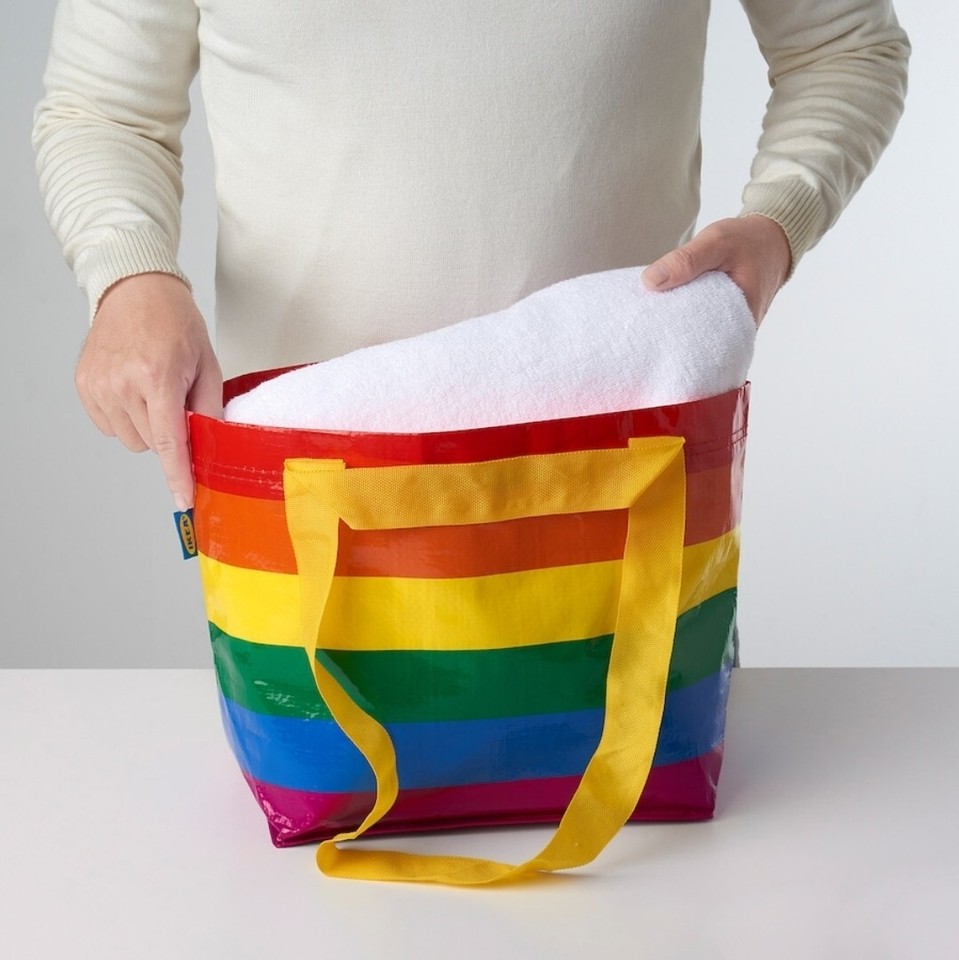 Ikea Limited Edition Rainbow Pride Storstomma Reusable Bag - Small (13 ...