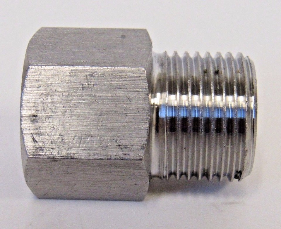 NEW 304 STAINLESS STEEL ADAPTER 1/2" NPT MALE X 1/2" BSPP FEMALE | eBay