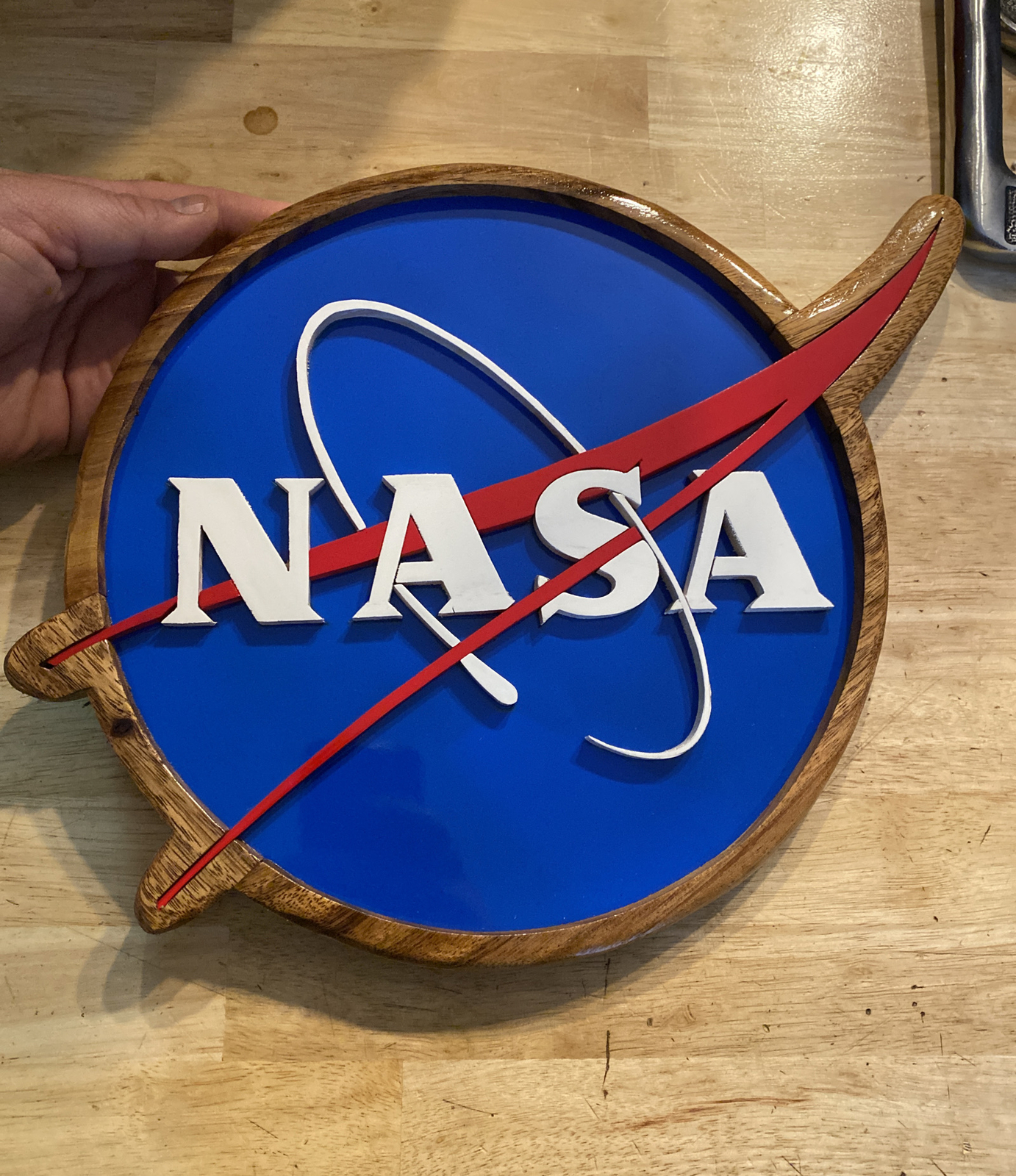 NASA Space Sign 1 FT Wood Plaque SpaceX Astronaut Elon Musk Collector ...