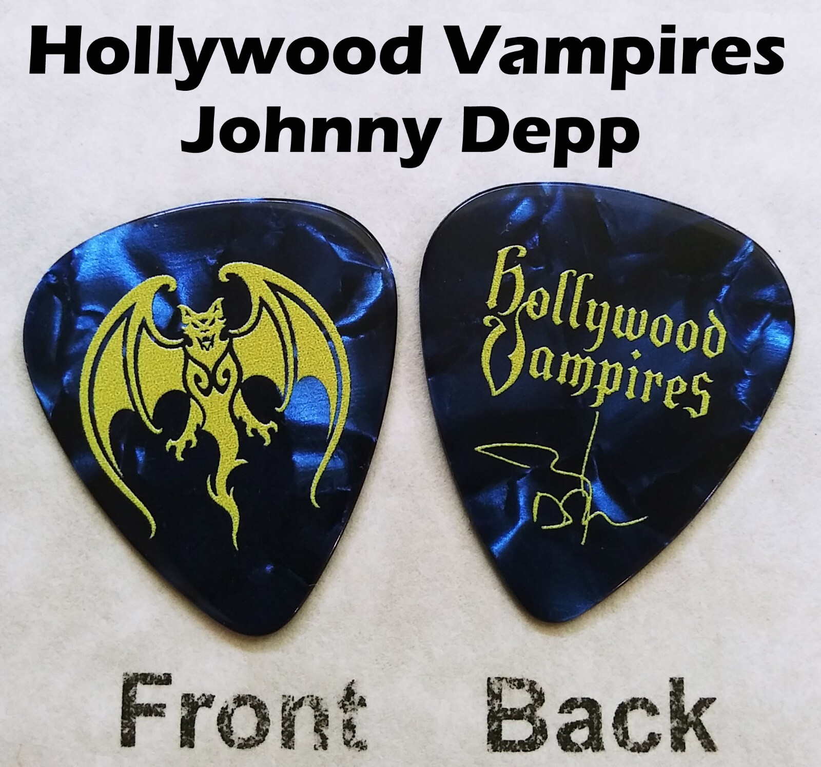 1 Hollywood Vampires Johnny Depp signature guitar pick (WJ-H18) | eBay
