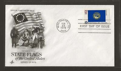 1976 US 13c State Flags Of The United States Nebraska Flag FDC Scott ...
