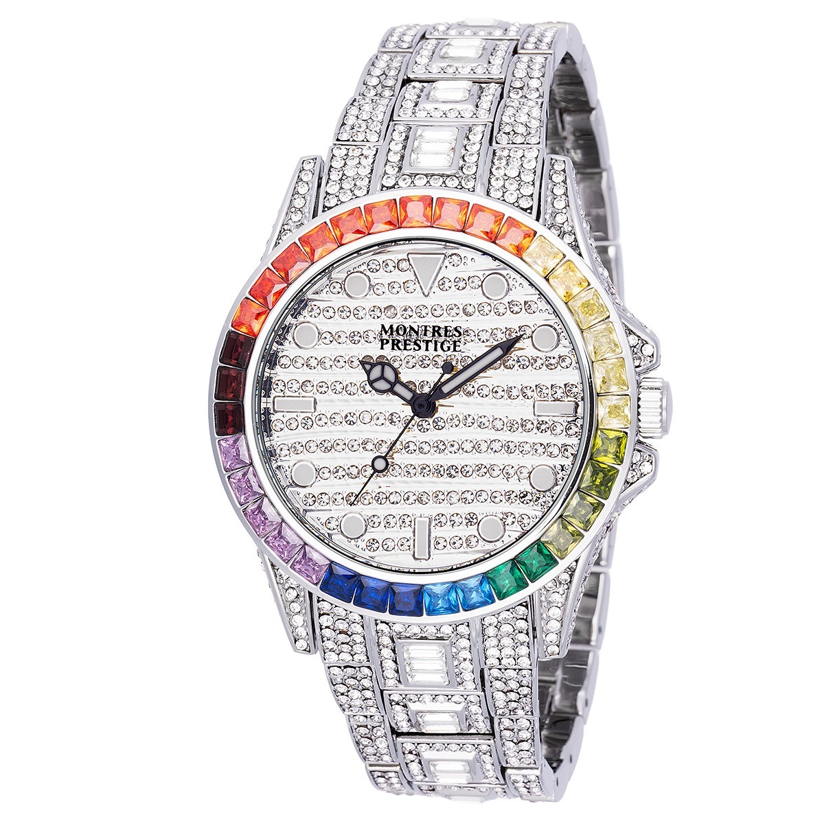 Montres Prestige Eclat X Invicta Men's Watch - 42mm, Silver/Rainbow MPW ...