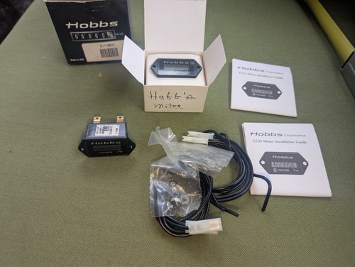TWO Hobbs Digital LCD Hour Meter 12-48 VDC New in Box | eBay