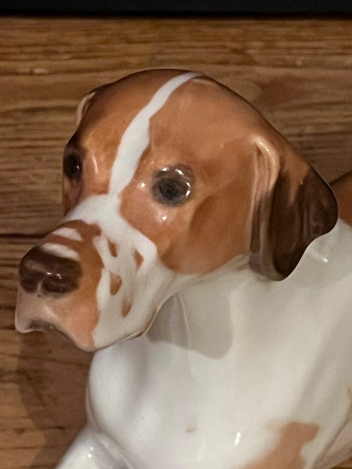 Vintage Porcelain Dog Sculpture, Lomonosov, English Pointer Dog, 1950s ...