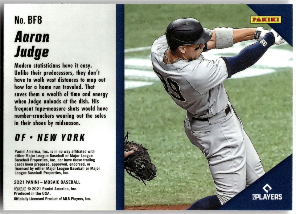 2021 Panini Mosaic #BF8 Aaron Judge Big Fly | eBay