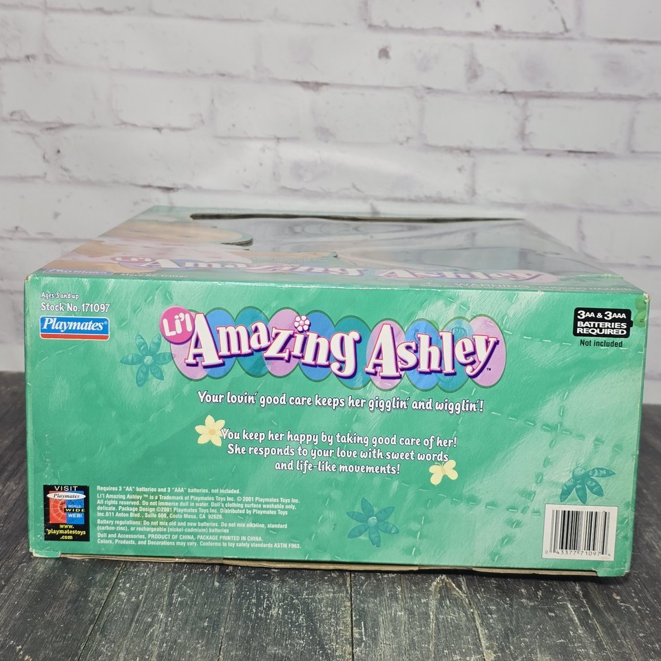 READ 2001 Li'l Amazing Ashley Doll Playmates Vintage Sealed Damaged Box ...